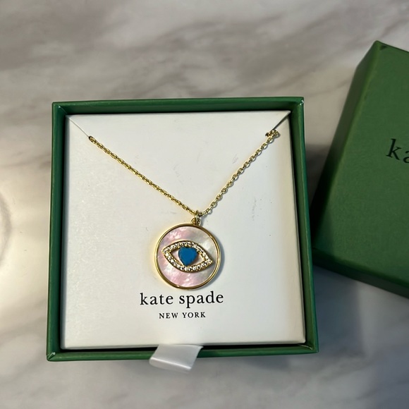 kate spade | Jewelry | Kate Spade Evil Eye Lucky Charm Necklace New In ...